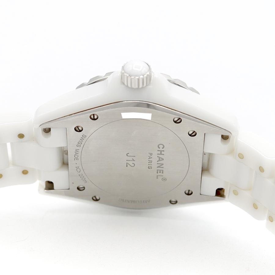 CHANEL 内部点検済 シャネル J12 H1629 12Pダイヤ 純正ダイヤモンド 200m防水 セラミック SS ステンレス メンズ ...