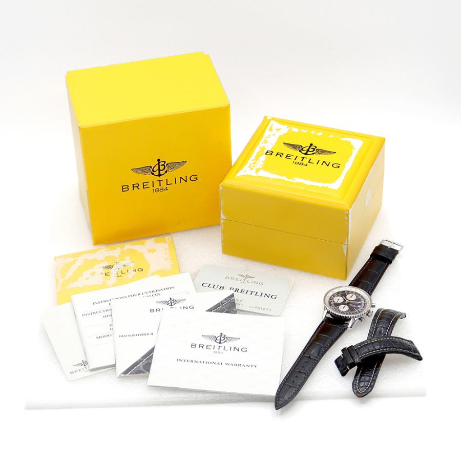 ブライトリング BREITLING オールドナビタイマー クロノグラフ A13022 30m防水 デイト 青 ブルー SS メンズ 自動巻き : IMPERIAL ヤフー店 - 通販 ...