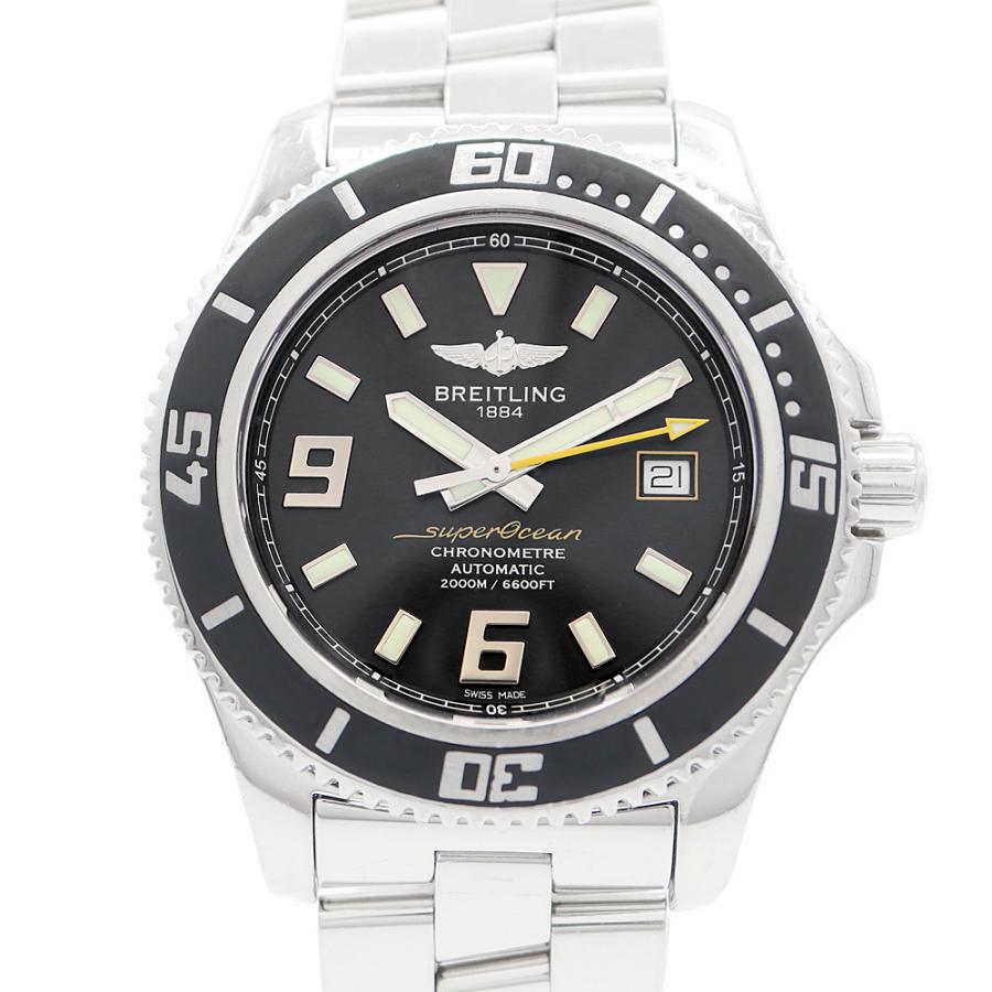ブライトリング BREITLING スーパーオーシャン44 A189B78PRS A1739 黒 ブラック SS ステンレス メンズ 自動巻き ...
