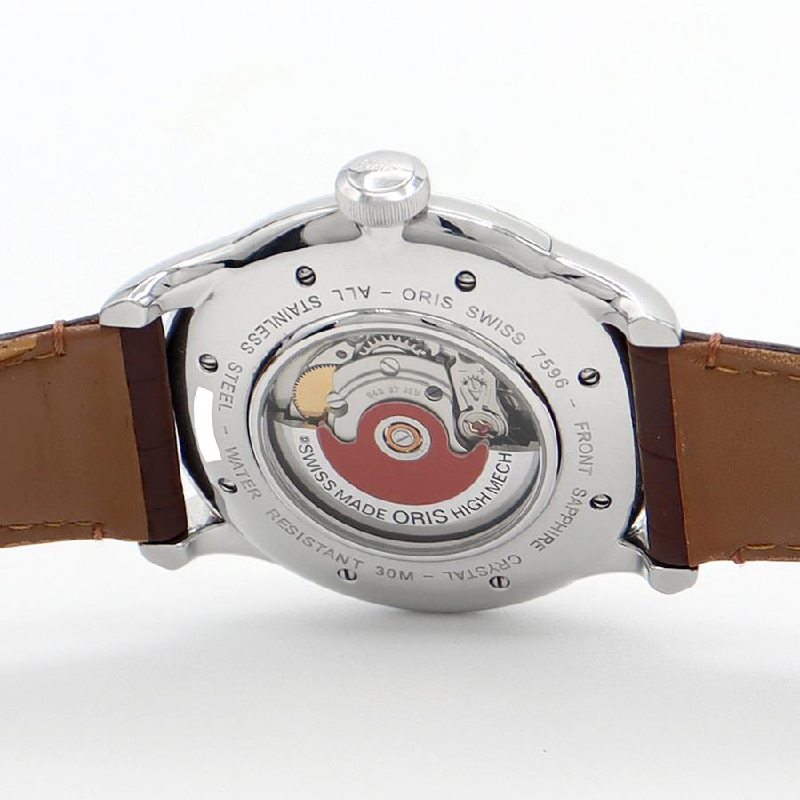 ORIS オリス アートリエ ビッグクラウン 7596 スモールセコンド ポインターデイト デイデイト シルバー メンズ 自動巻き ...