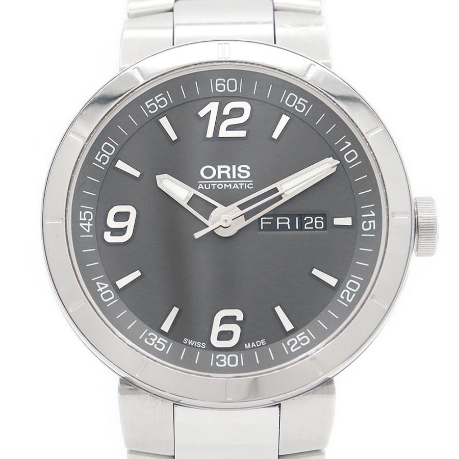 ORIS オリス TT1 デイデイト 01 735 7651 4163-07 8 25 10 100m防水 裏スケルトン グレー メンズ 自動 ...