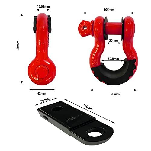 HFS(R) 2インチDリングシャックルヒッチレシーバー レシーバーシャックル 3/4インチ Dリングシャックル シャックルマウント スリップフック クレーン :vfh169538300319 ...