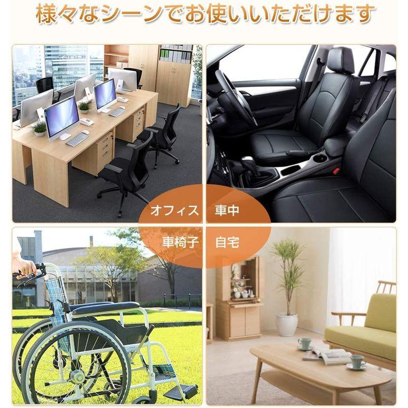 IKSTAR 座布団 低反発 クッション オフィス 椅子 車用 自宅用 プレゼント RoHS安全基準クリア 座り心地 カバー洗える 通気性 最新な
