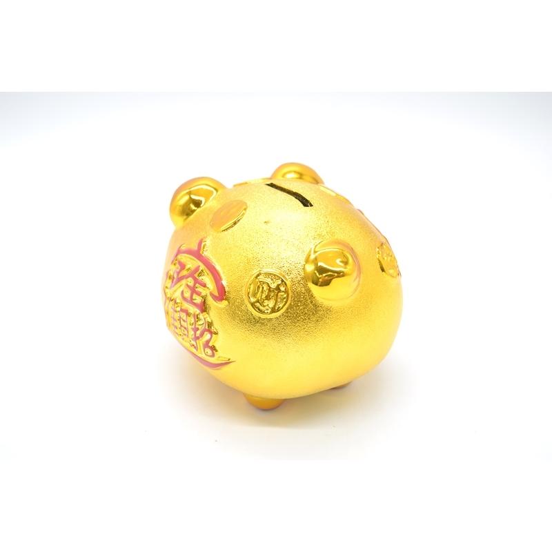 金ブタ 金の豚 貯金箱 招財 お多福顔 招財進宝 10cm : 横浜中華 金ブタ 金の豚 貯金箱 招財 お多福顔 招財進宝 10cm : 横浜中華