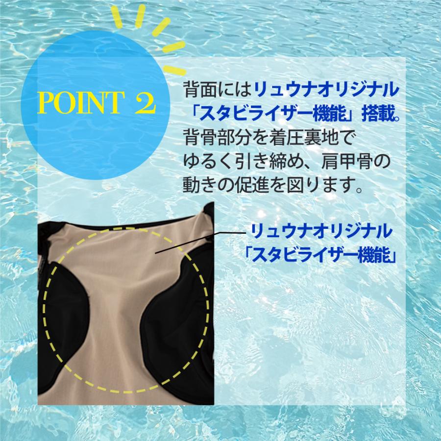 Ryuna フィットネス水着 ジム用水着 レディース セパレート ノースリーブ 9M 11L 13L 15LL 17LL 19LL NP2402K NP2402L NP2402P ...