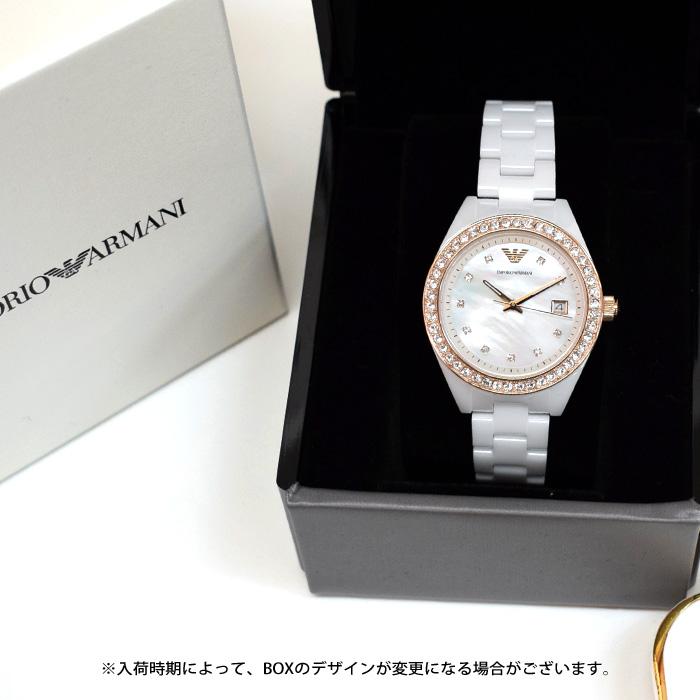 EMPORIO ARMANI エンポリオアルマーニ LEO AR70007 時計 腕時計 レディース 36mm マザーオブパール セラミック ...