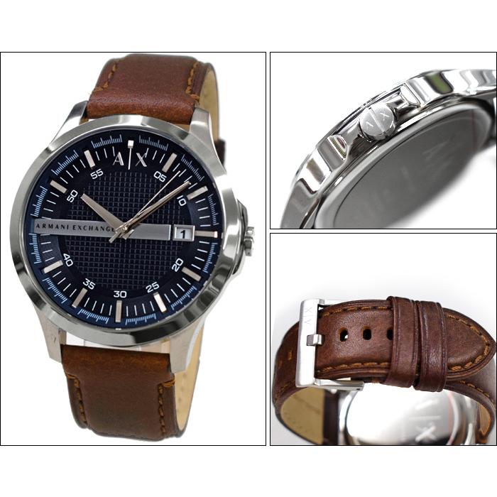 ARMANI EXCHANGE アルマーニエクスチェンジ AX2133 メンズ 腕時計 ブルー シルバー ブラウンレザー 青い腕時計 ギフト ...
