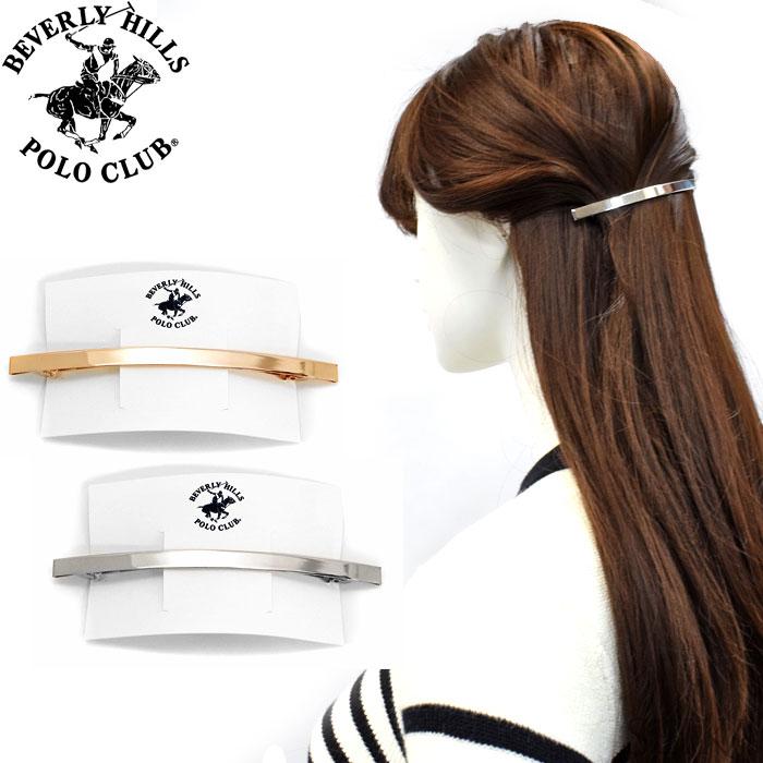 BEVERLY HILLS POLO CLUB ビバリーヒルズポロクラブ バレッタ クリップ ヘアアクセサリー アクセサリー スリムメタル ...