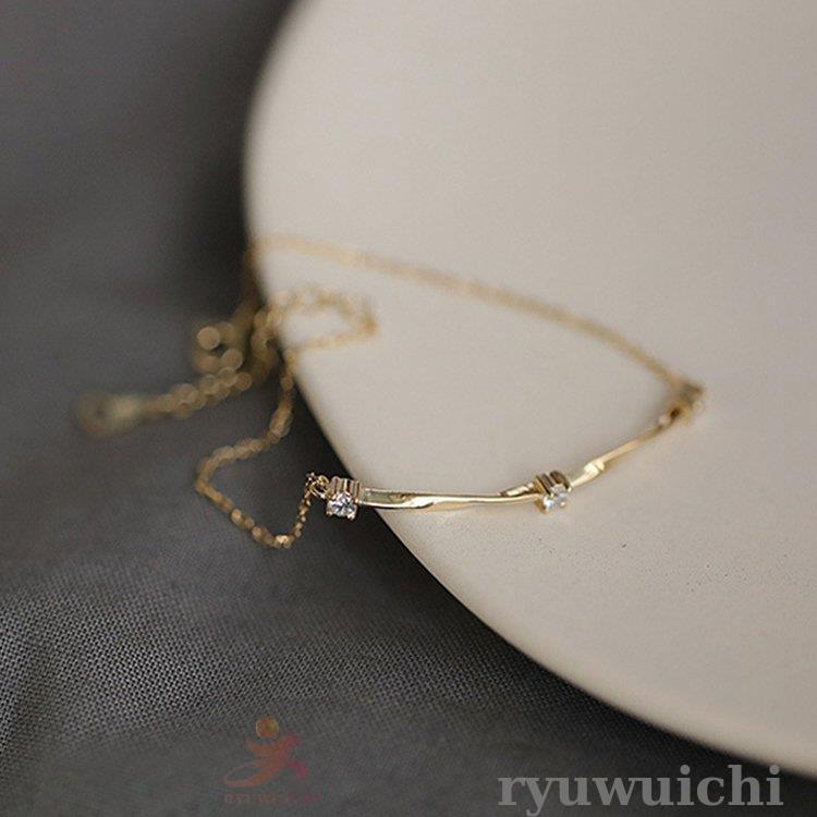 ブレスレット レディース 極細 スティック チェーン カーブ 3粒 上品 ゴールド 重ね付け 大人可愛い シルバー925 k14gp 女性 誕生日プレゼント : 龍一ストア - 通販 ...