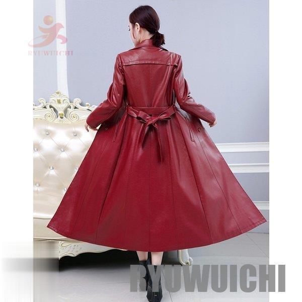 レザーコート 羊革 レディース スプリングコート ライトアウター 体型