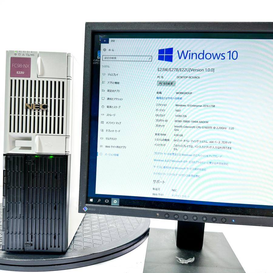 NEC 【新品・未使用品】NEC FC98-NX FC-E22U-S Windows 10 IoT Enterprise 2016 LTSB HDD 500GB×2 ミラーリング機能 90日 ...