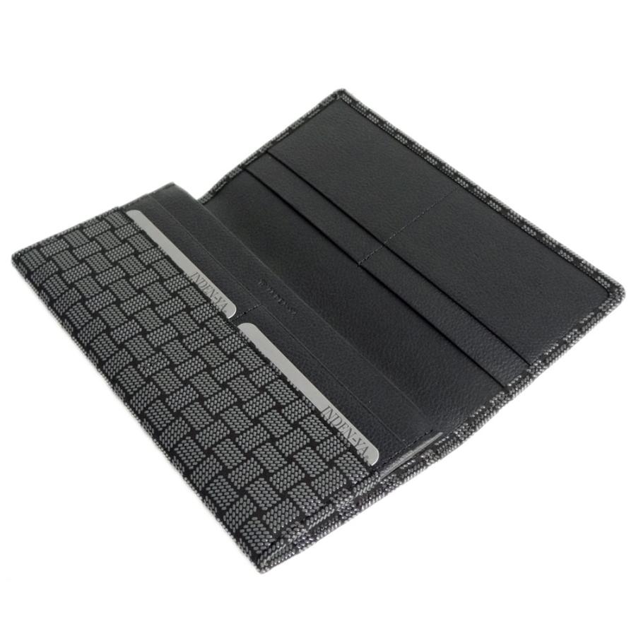 印傳屋（INDEN-YA） 印伝 長財布 束入 2109 黒地鹿革 グレー漆 網代格子柄 爆買 : 甲州印伝卸問屋の鈴木義介商店 - 通販 - Yahoo!ショッピング