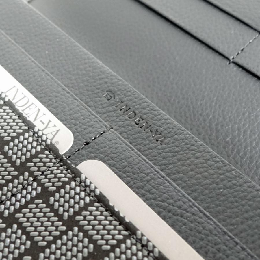 印傳屋（INDEN-YA） 印伝 長財布 束入 2109 黒地鹿革 グレー漆 網代格子柄 爆買 : 甲州印伝卸問屋の鈴木義介商店 - 通販 - Yahoo!ショッピング