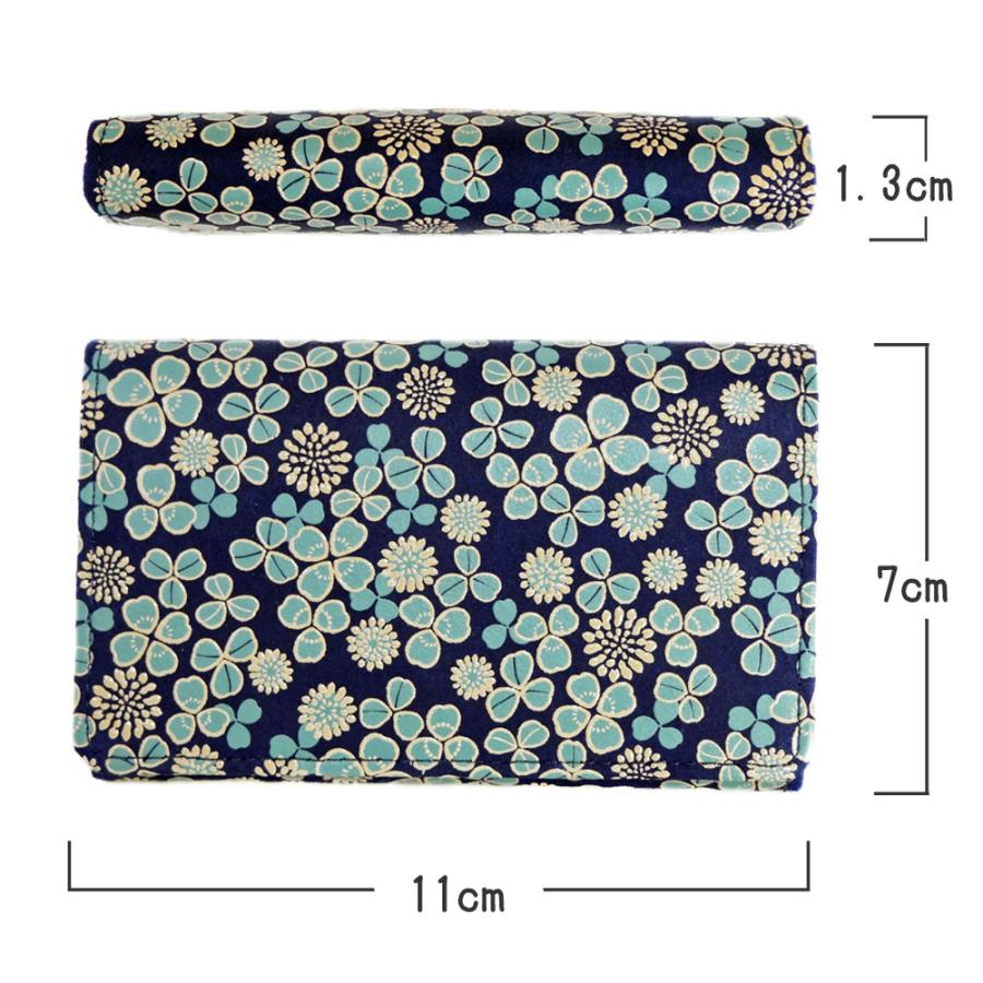 印傳屋 印伝 白詰草 名刺入 7306 紺地鹿革白漆パステルグリーン更紗 爆買 : 甲州印伝卸問屋の鈴木義介商店 - 通販 - Yahoo!ショッピング