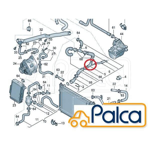 アウディ/VW クーラントホース 接続パイプ A3/8L,8P A4/8E TT/8J ニュービートル ボーラ/1J ゴルフ4 ゴルフ5 パサート/3B,3C CC ポロ/9N :A-1000 ...