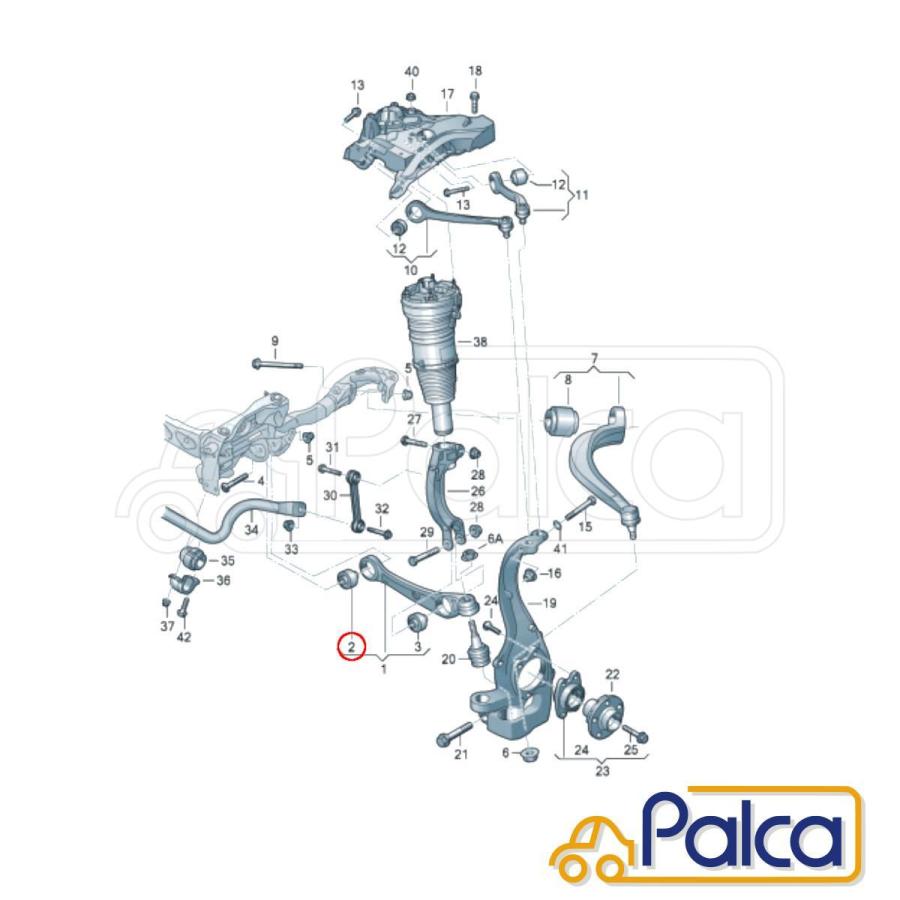 アウディ フロントロアアームブッシュ 前インナー側 1個| A8 S8/4H D4 | MEYLE製 | 4H0407182C :A-1643 ...