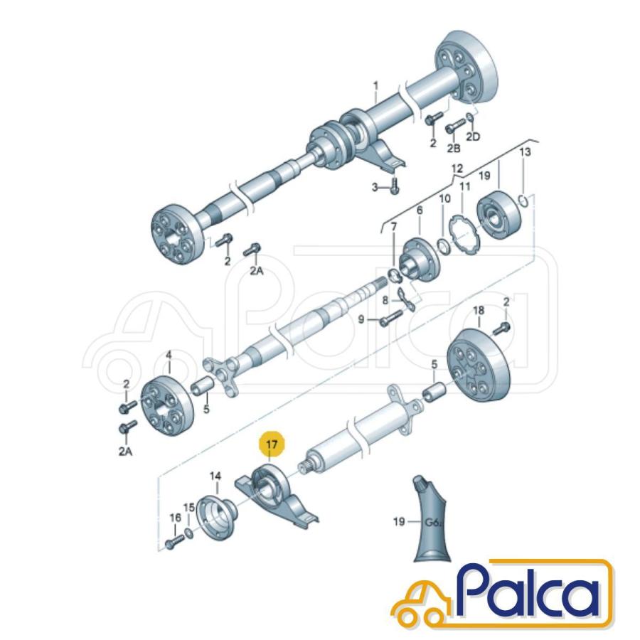 アウディ/VW プロペラシャフトサポートマウント ベアリング付| A3 S3|8P/8PCCZF 8PBDBF 8PBMJF 8PBUBF ...