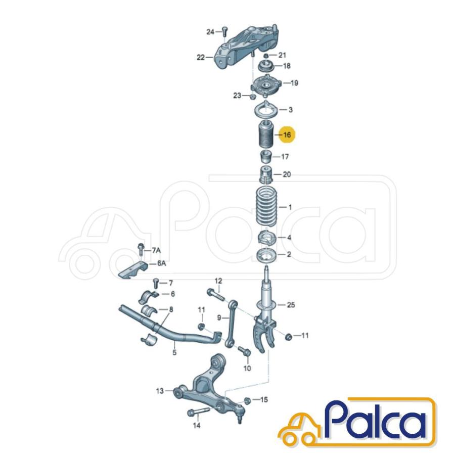 VW フロント バンプストップラバー,ダストカバー 左右セット| トゥアレグ/7L | MEYLE製 :A-1697-100-640-0023 ...