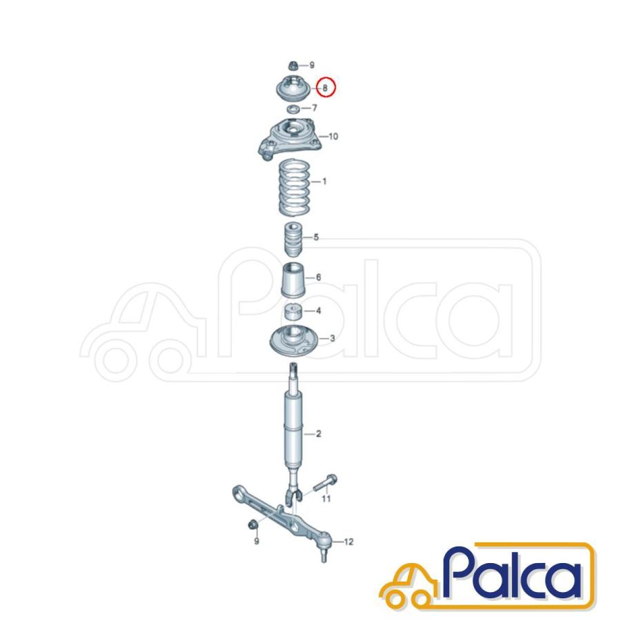 アウディ フロント ショックマウント/ストラットアッパーマウント 1点| A6 S6 RS6/4F C6 | MEYLE製 ...