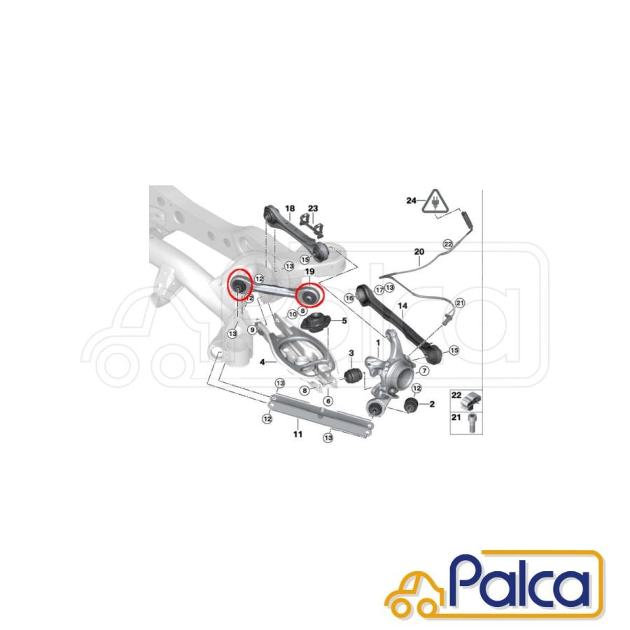 BMW リア 前側 アッパーアームブッシュ インナー,アウター共通 1個 E82,E87,E88 | E90,E91,E92,E93 | X1 ...