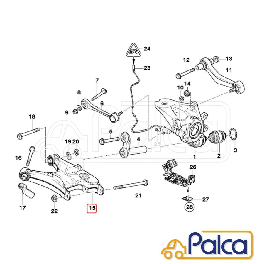 BMW リア ロアアームブッシュ/スイングアームブッシュ 左右 SST付 E60 E61 | E63 E64 | E65,E66 | X5 ...