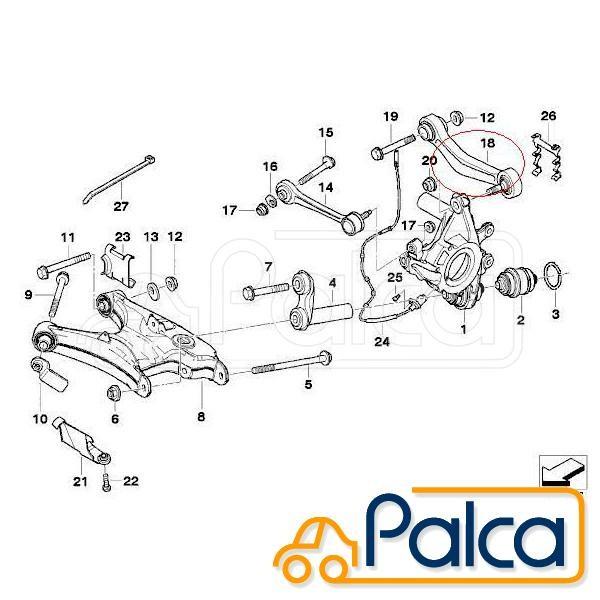 BMW リア アッパーアーム 左側 | 5シリーズ|E39 E60 E61 | 6シリーズ|E63 E64 | 7シリーズ|E65 E66 ...