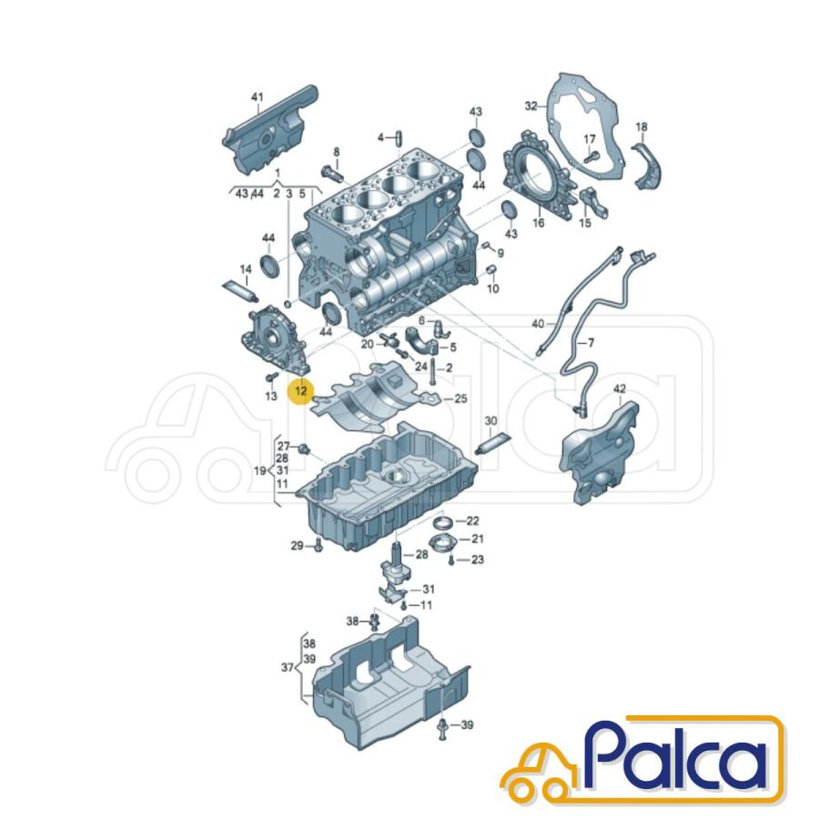 アウディ/VW クランクシャフトシール フロント| A4/8W |A5/F5 |Q3/F3 |Q5/FY |ゴルフ7 |パサート/3G 2 ...