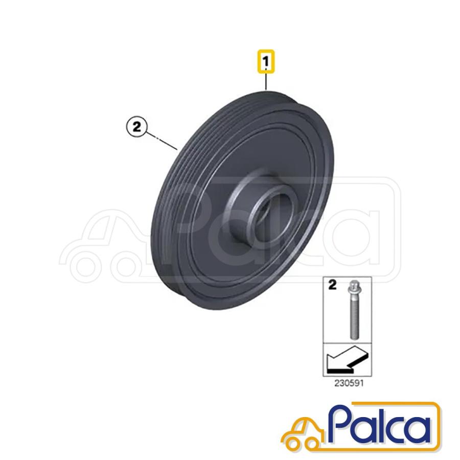 BMW ミニ/MINI クランクシャフトプーリー | クロスオーバー/R60 | ペースマン/R61 | ディーゼル用 | CORTECO製 ...