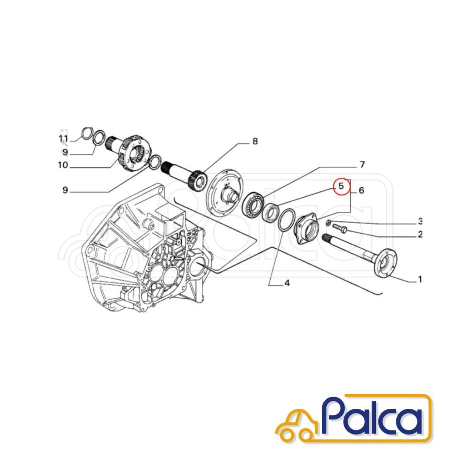 アルファロメオ/フィアット デフサイドシール 左|GTV スパイダー/916 2.0 2.0TS | プント/188 1.8 クーペ/2.0 ...