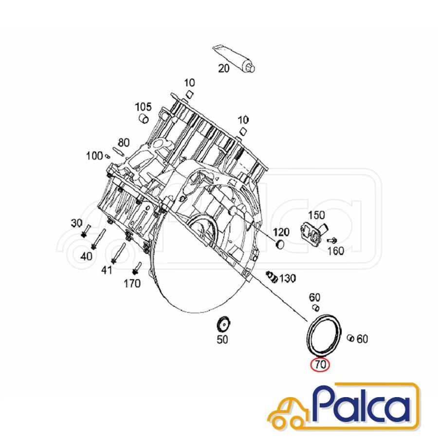 ベンツ/ルノー クランクシャフトシール リア スマート 450/0.6 0.7 | 452/0.7 | カングーI/1.6 | カングーII ...