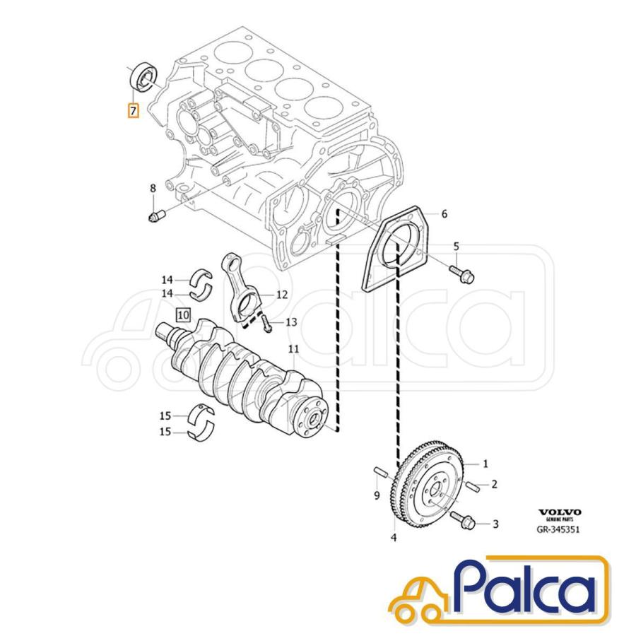 ボルボ クランクシャフトシール フロント| 1.6L T4 | S60II | V40II | V60I | V70III | CORTECO ...