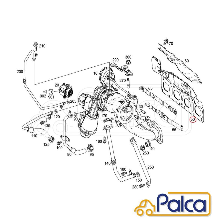 ベンツ エキゾーストマニホールドガスケット Aクラス W176/A180 A250 | Bクラス W246/B180 B250 ...