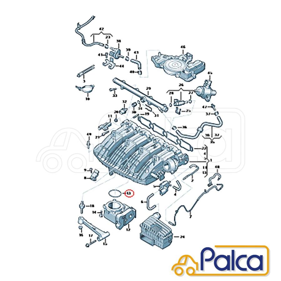 VW スロットルボディガスケット ポロ/6RDAJ |ゴルフ7/AUCHH AUDLB AUCJX AUCJXF AUDJHF |ザ・ビートル/16CPL |パサート/3G 3CCHH ...