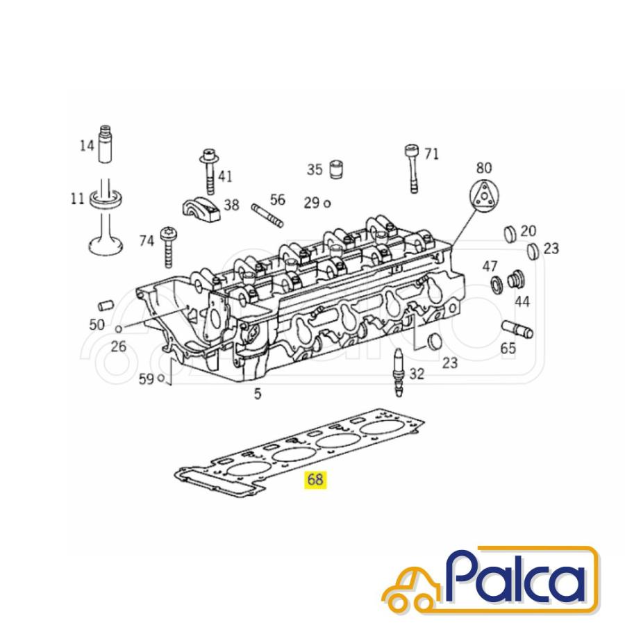メルセデス ベンツ シリンダーヘッドガスケット M111 4気筒| Cクラス W202 S202/C200 C220 | W203 S203 CL203/C180 C200 ELRING製 ...