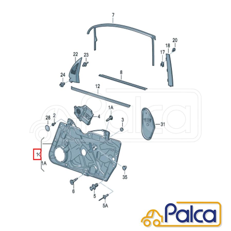 フォルクスワーゲン/VW ウインドウレギュレーター フロント 右 ゴルフ6/ハッチバック | 純正品 5K0837462D : パーツの ...