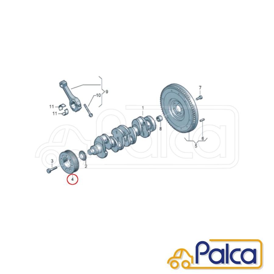 アウディ クランクシャフトプーリー | A1|8X/8XCPT 8XCZE | A1|GB/GBDAD | A3|8V/8VCXS 8VCPT | A4|8W B9/8WCVN | 純正 ...