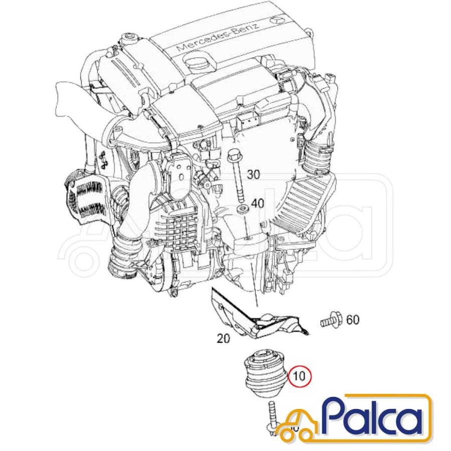 メルセデス ベンツ エンジンマウント 1点 左右共通 SLKクラス R172/SLK350 | 純正品 1722400517 : パーツの ...