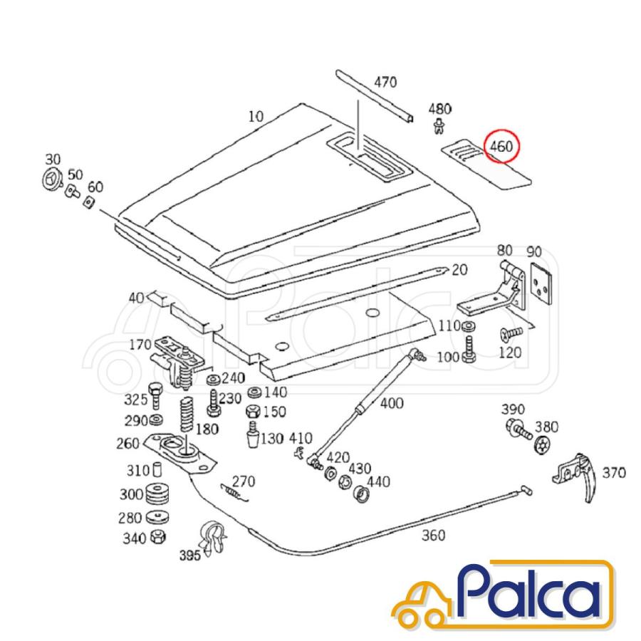 メルセデス ベンツ ボンネットダクトカバー/ボンネットダクトモール | Gクラス/W463 純正 4638870125 : パーツのPALCA ...