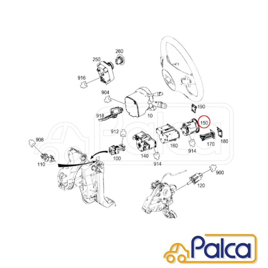 メルセデス ベンツ ヘッドランプスイッチ/ヘッドライトスイッチ | Cクラス/W204 S204 | GLKクラス/X204 | 純正 ...