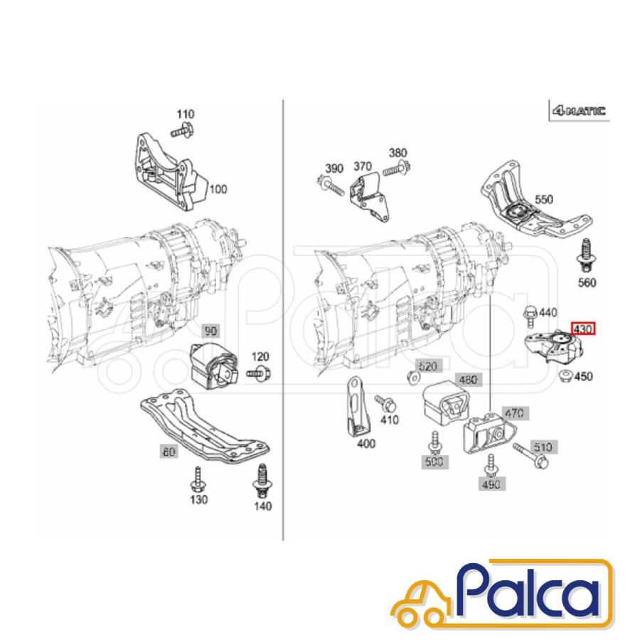 ベンツ ミッションマウント 4MATIC用| Cクラス|W203 S203/C240_4MATIC C280_4MATIC | Eクラス ...