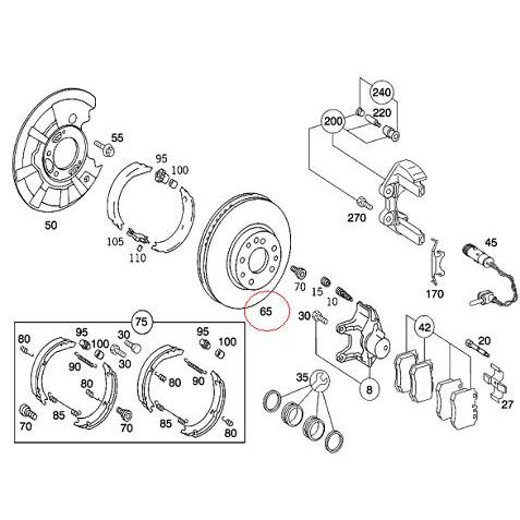 メルセデス ベンツ リア ブレーキローター 2枚セット 300X22MM W220/S350,S430,S500 | C215/CL500 ...
