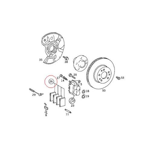 ベンツ フロント ブレーキパッド W140/400SEL,500SE,500SEL,600SE,600SEL,S280,S300,S420 ...