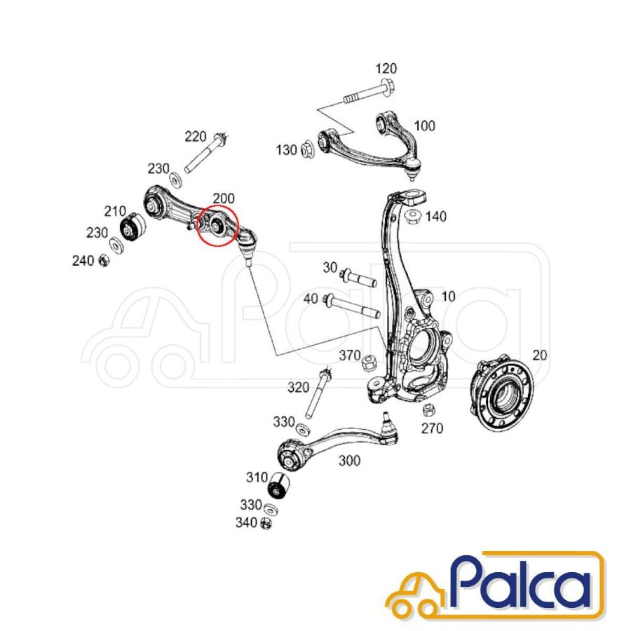 ベンツ フロント スプリングリンクブッシュ/ロアアーム後側ブッシュ アウター/ショック用 1点 Cクラス/W205 S205 C205 ...