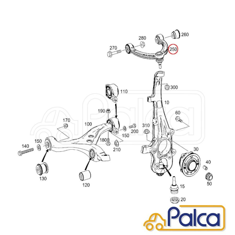 メルセデス ベンツ フロント アッパーアーム/コントロールアーム 左 Mクラス/W166 | GLEクラス/W166 C292 |MEYLE ...