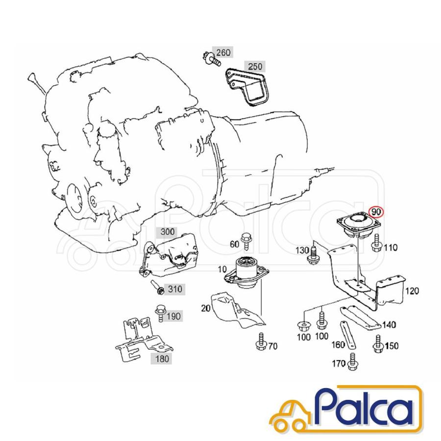 メルセデス ベンツ ミッションマウント | Mクラス|W164/ML350 ML350Blue. | Mクラス|W166/ML350Blue ...