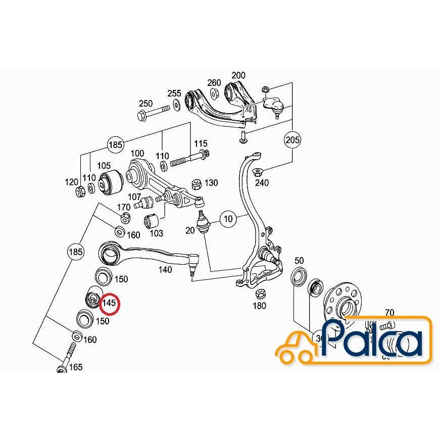 メルセデス ベンツ フロント ラジアスアーム 交換用 ブッシュ 1点 W211,S210 | C219 | R230 | R231 MEYLE ...