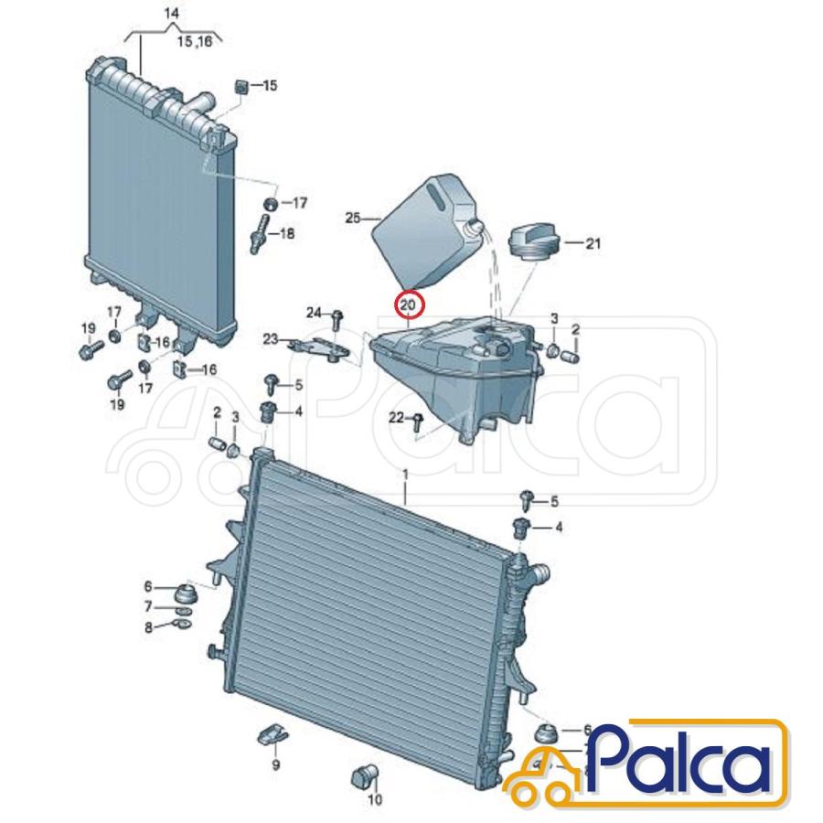 アウディ エキスパンションタンク/ラジエターリザーブタンク | Q7|4L/3.0TFSI 4LCJTS 4LCJTL R8/42 URO製 ...