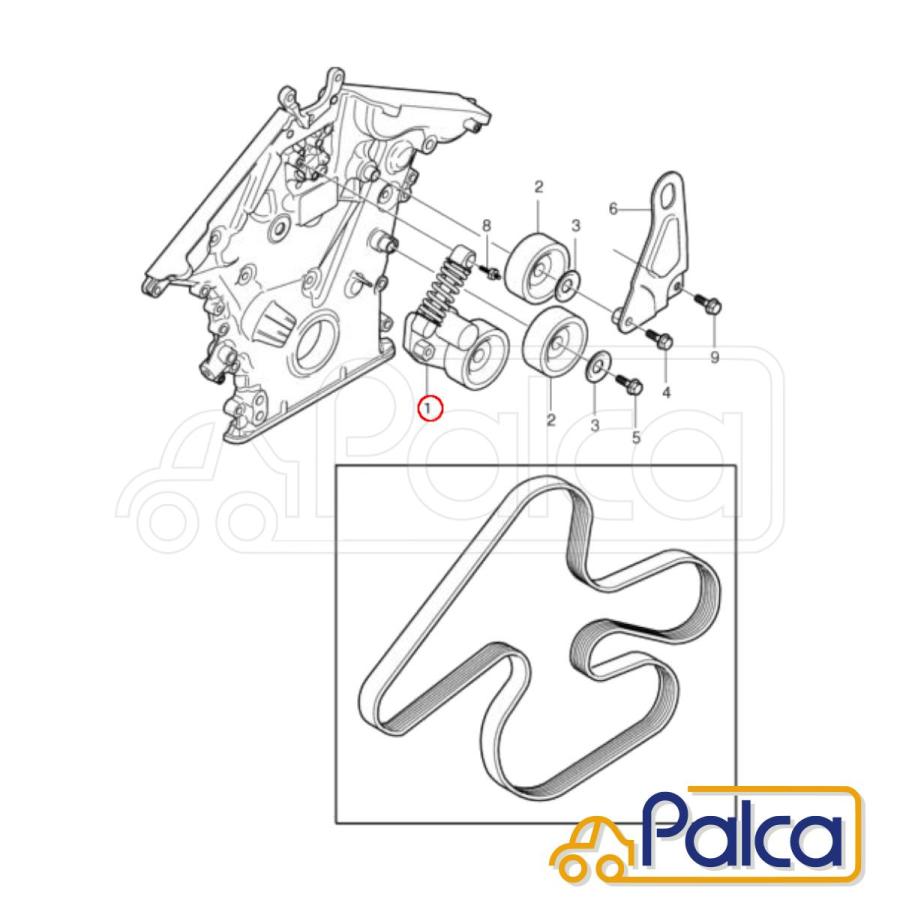 ボルボ ベルトテンショナー | S80II | XC90I | 4.4L V8エンジン用 | URO製 | 31216199 ...