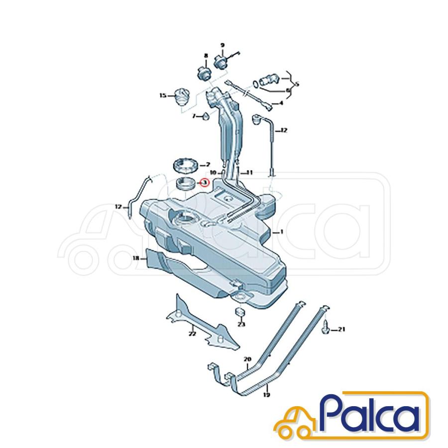 アウディ フューエルポンプ/燃料ポンプ ガスケット/シール 80 | 100 | A3/8L 8P | A4/8E 8H | A6/4B ...