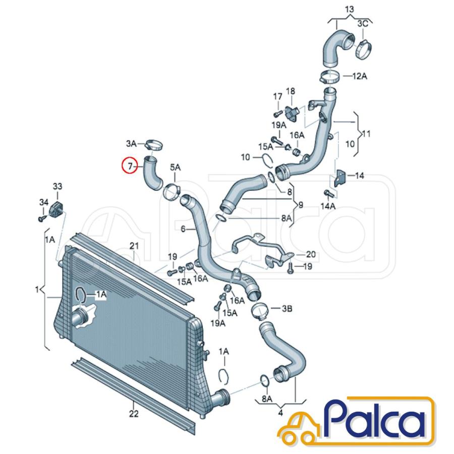 VW ターボインテークホース |トゥーラン|1T/1TBMY 1TBLG 1TCAV 1TCTH 1TCTHW | シャラン|7N/7NCAV 7NCTH ティグアン|5N/5NCTH ...